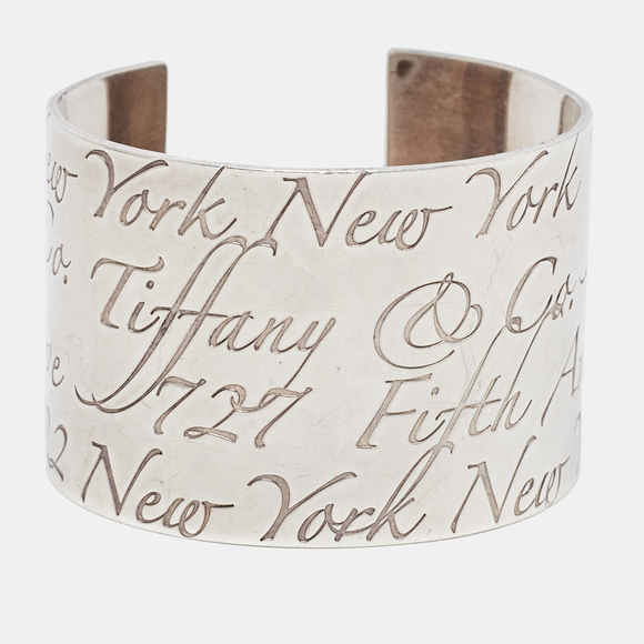 Tiffany & Co. | Jewelry | Tiffany Co Note Sterling Silver Wide Cuff ...